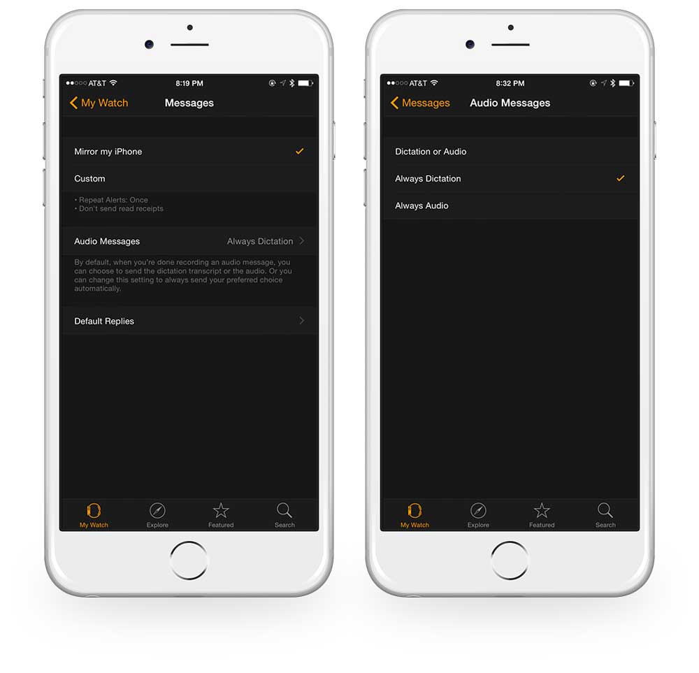 Quick Tip Customize How Audio Messages Work On Apple Watch The Sweet