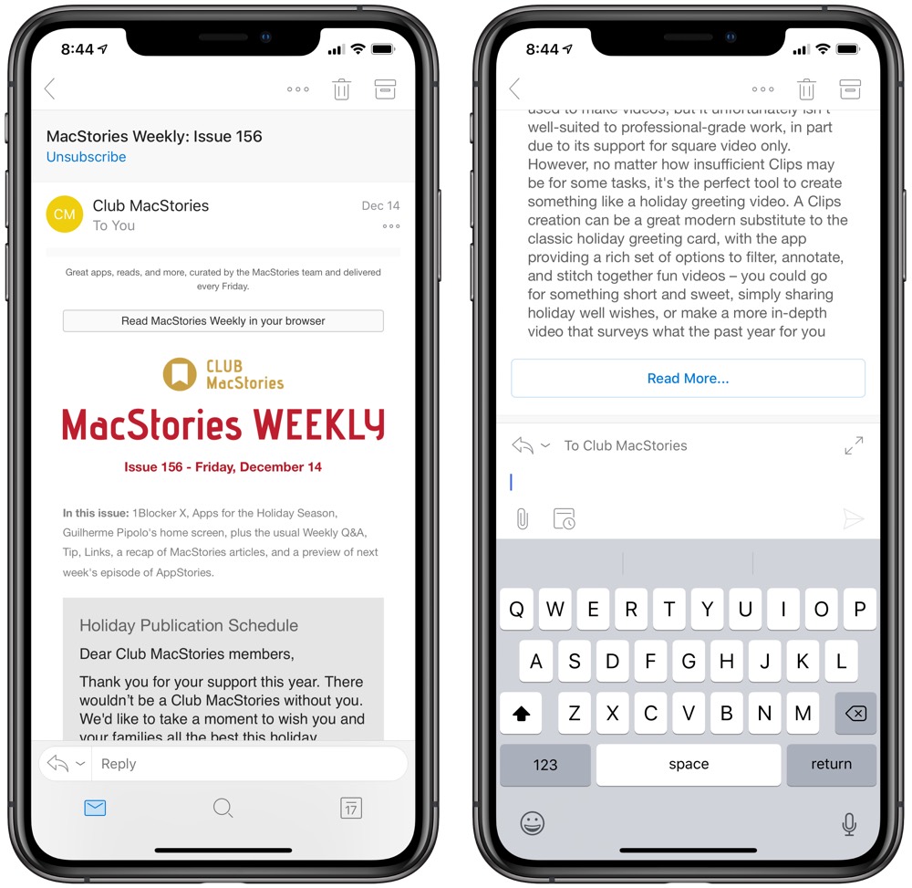 Outlook For IOS Gains New Design And Improved Haptic Feedback The