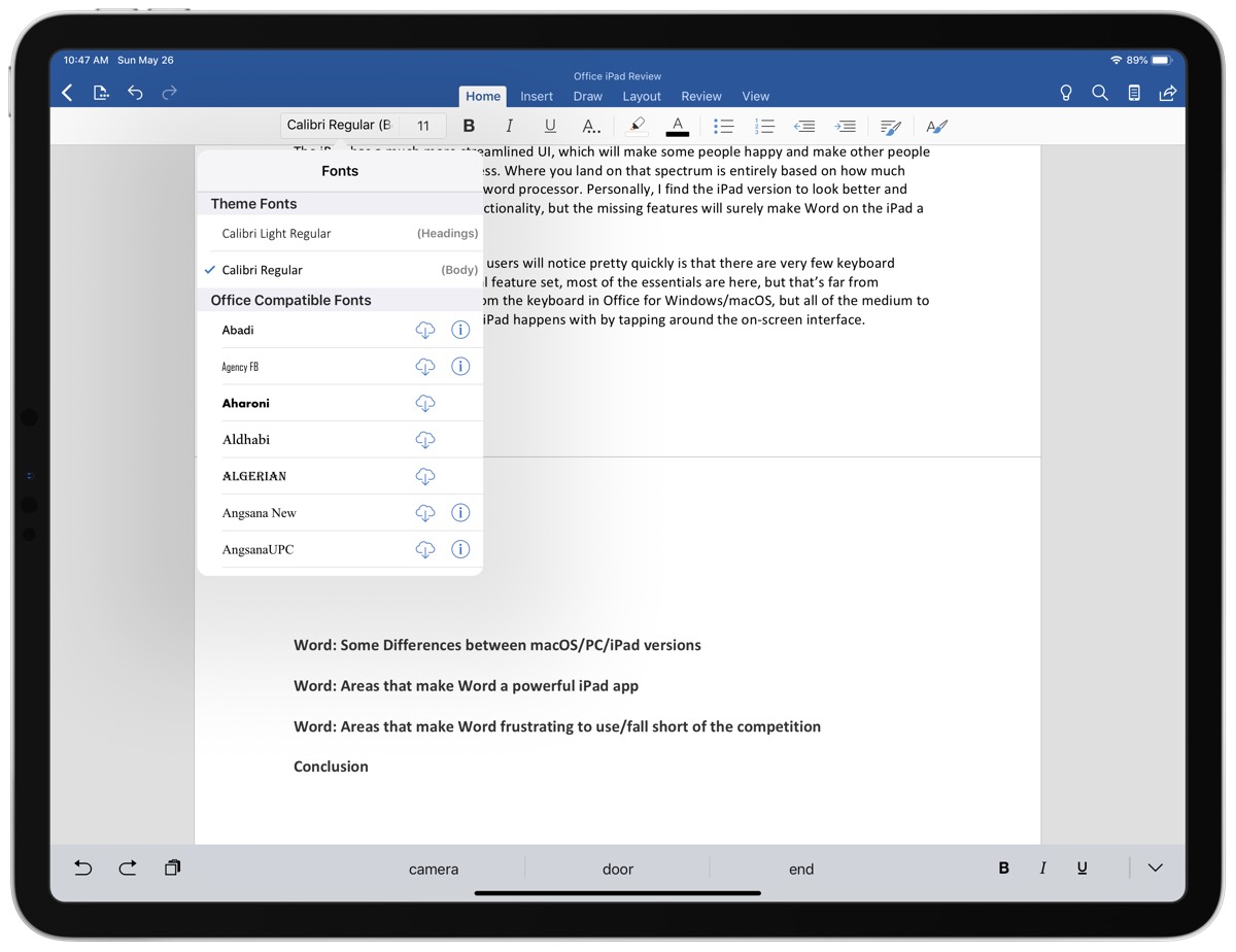 Word For Use On Ipad Word Excel 