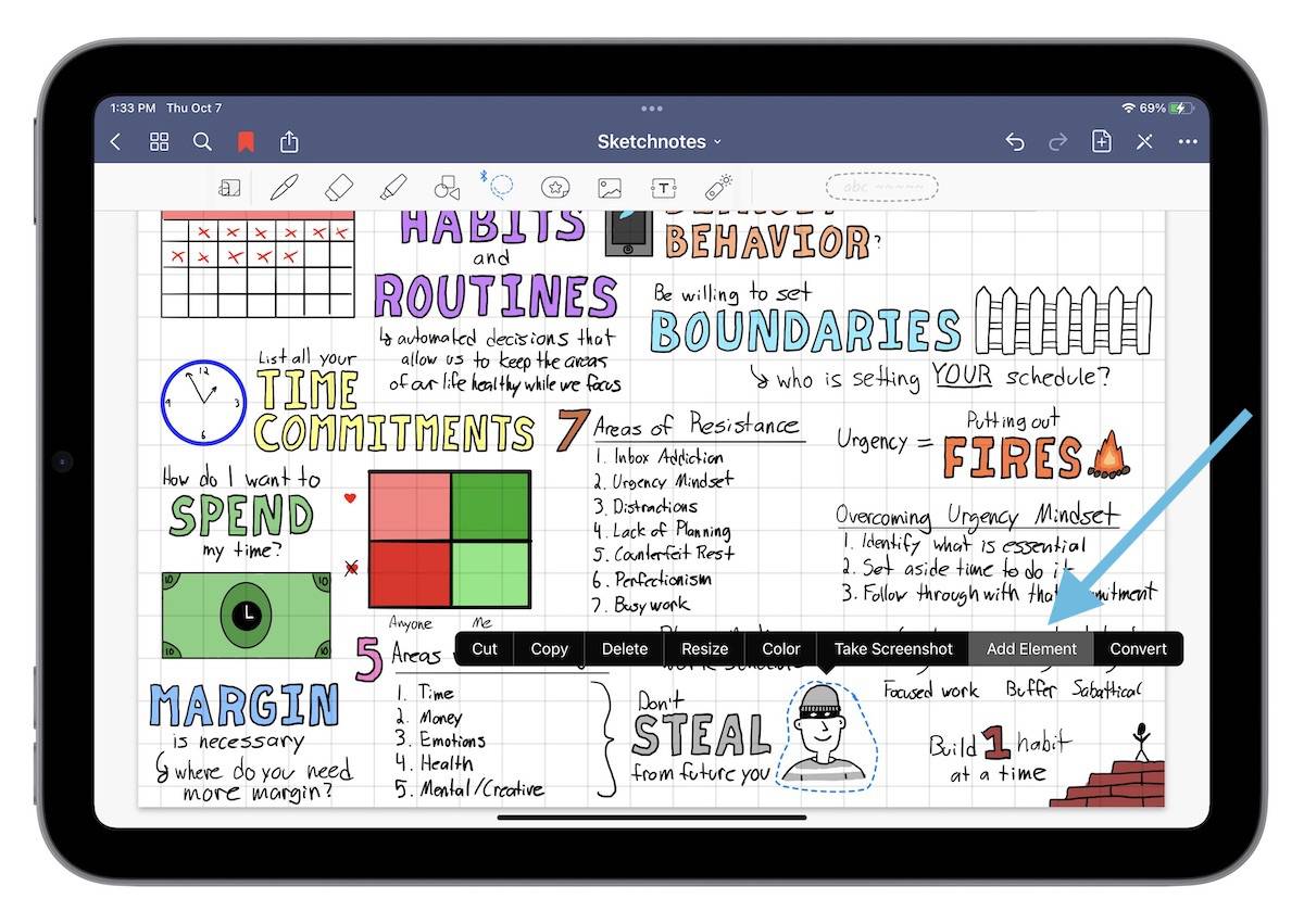 Using GoodNotes Elements Feature For Faster Sketchnotes The Sweet Setup