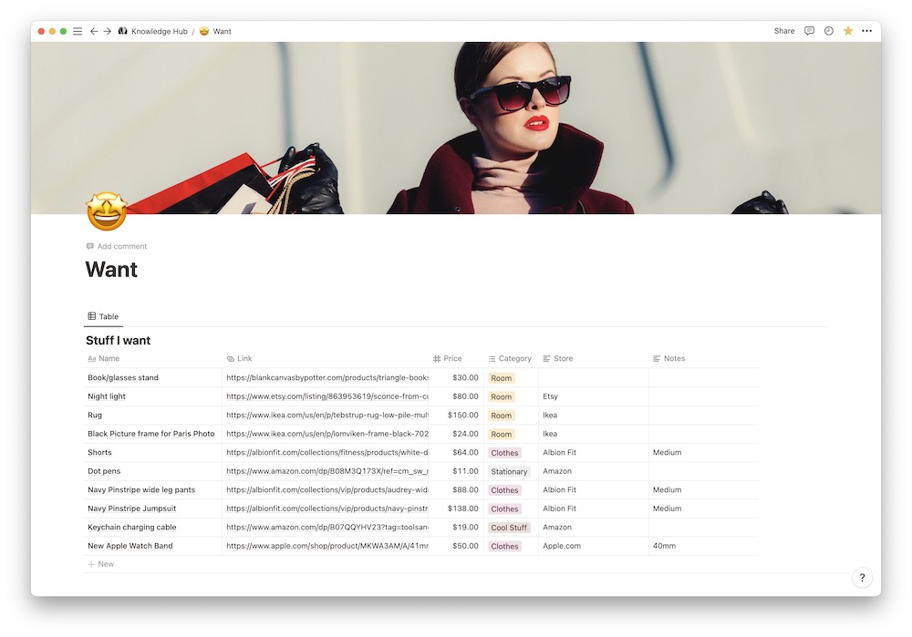 How To Use Notion As Your Public Wishlist The Sweet Setup