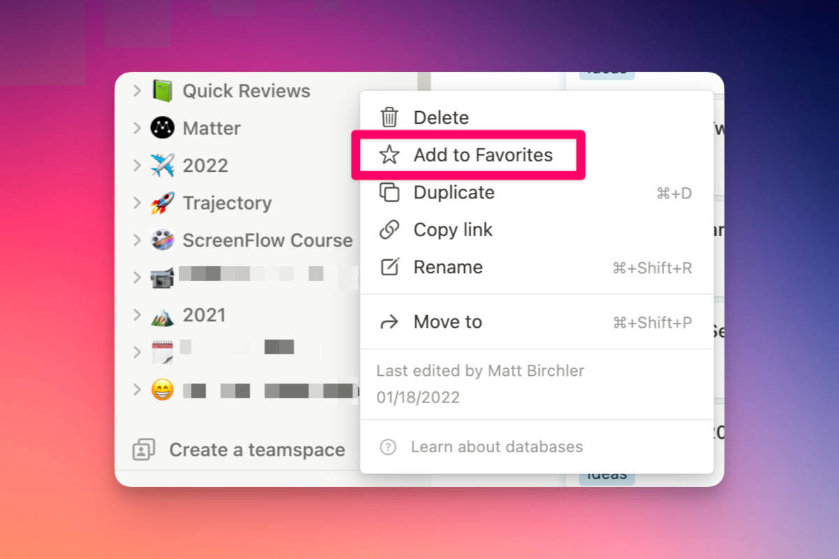 Quickly Launch To A Specific Notion Board In IOS And MacOS The Sweet